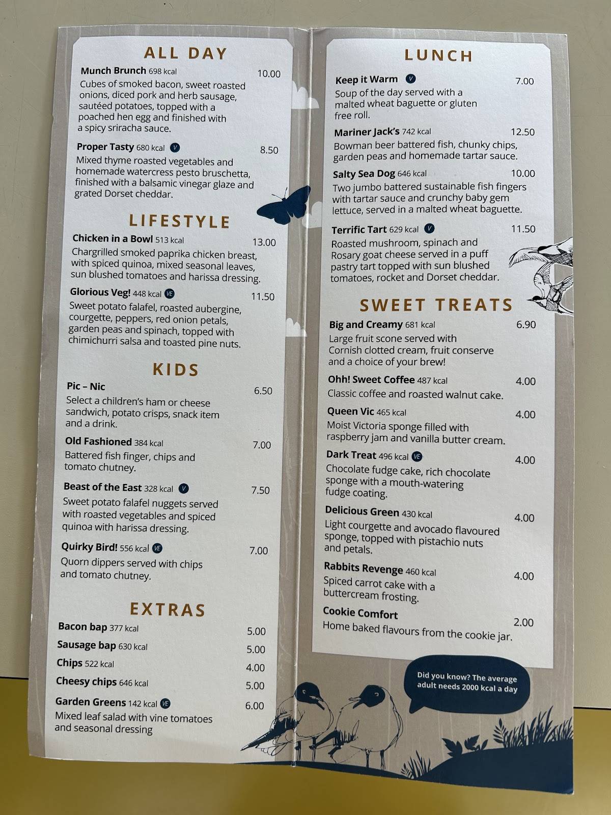 Menu at The Lookout cafe, Calshot, Lepe Road