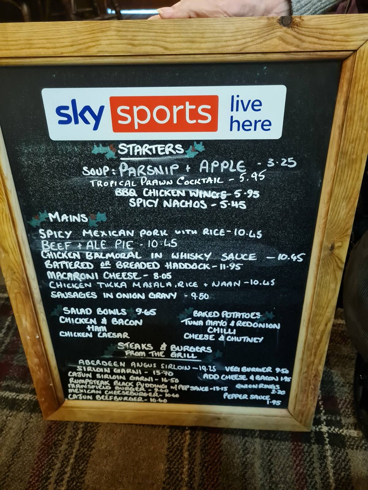 Menu at The Mansfield Arms pub & bar, Sauchie