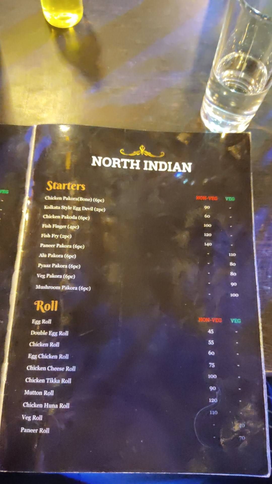 Menu at The Maya Cafe, Kolkata