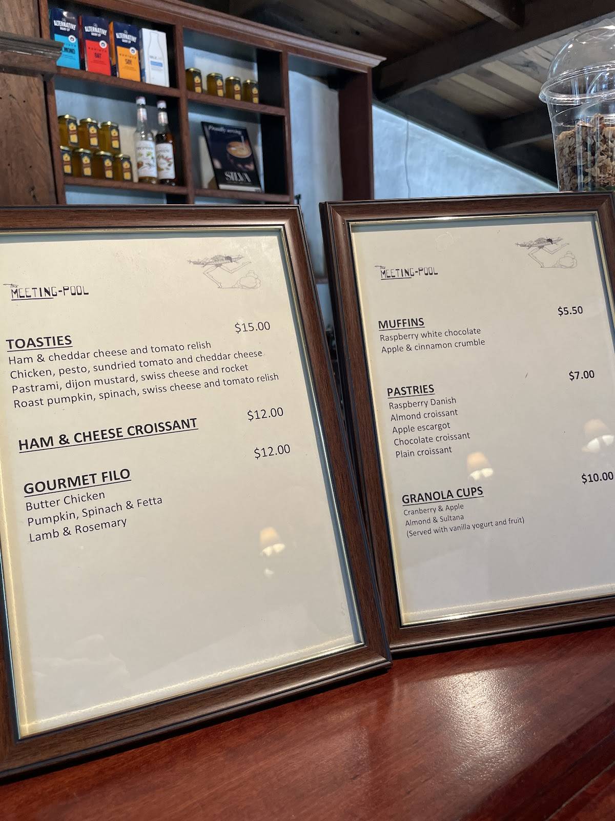Menu at The Meeting Pool Café restaurant, Eltham, 7 Hillcrest Ave