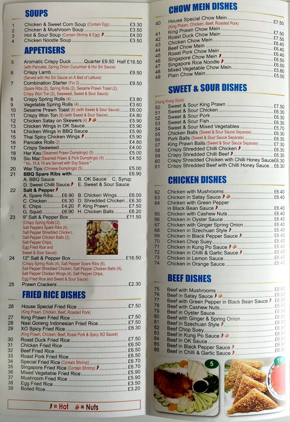 Menu at The Mermaid Takeaway fast food, Cambridge