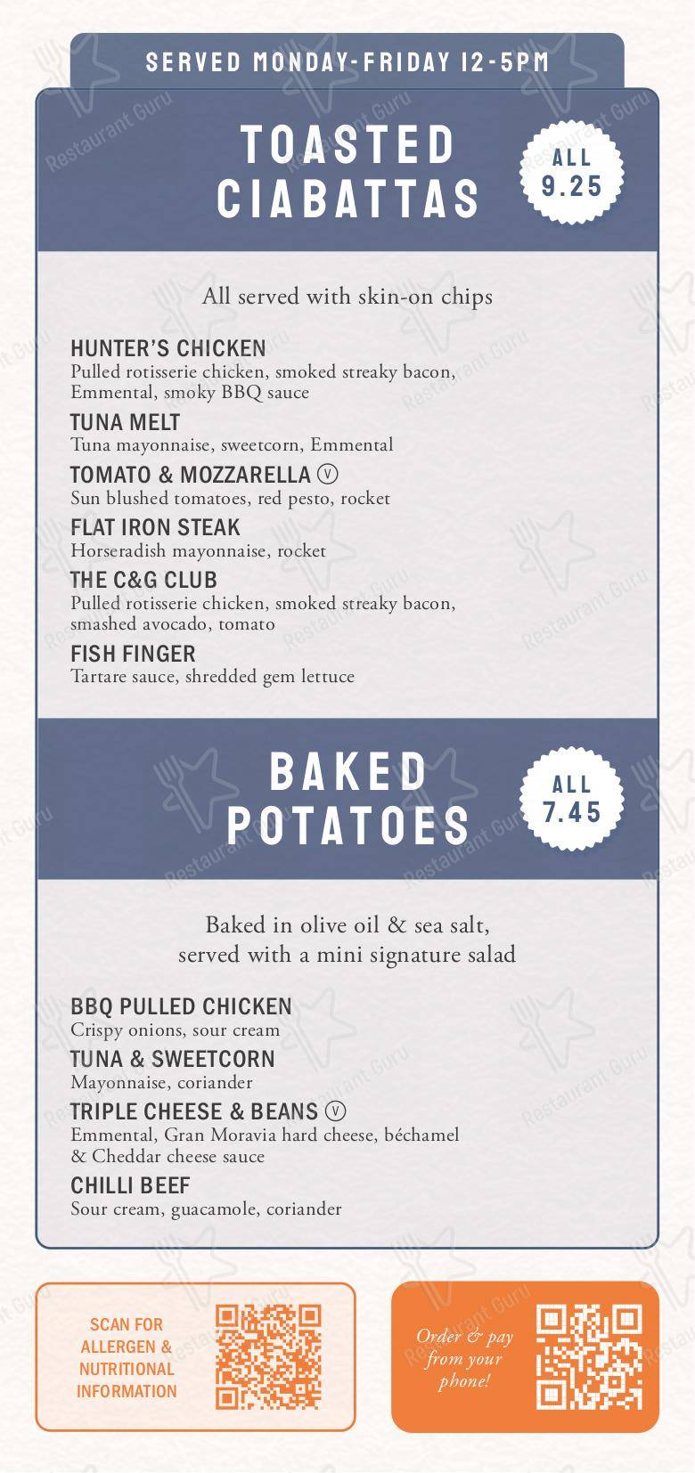 Menu at Millstream pub & bar, Hitchin