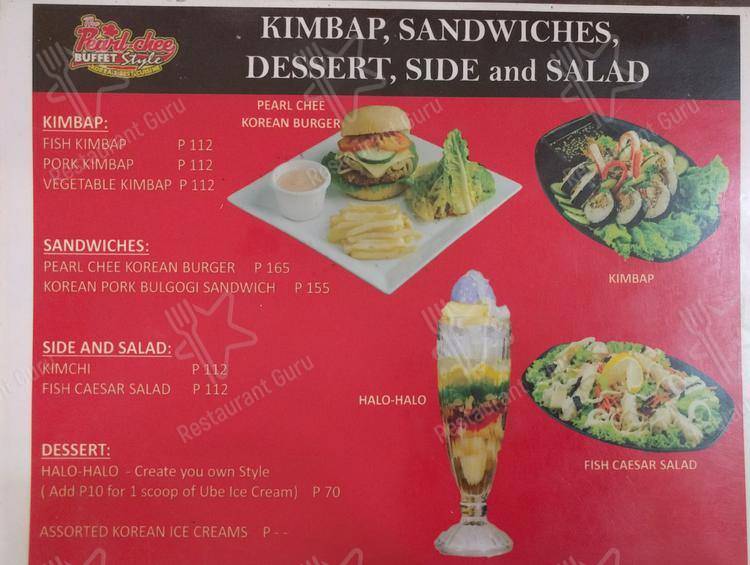 Menu at The Pearl-Chee Express Buffet Style, Cainta