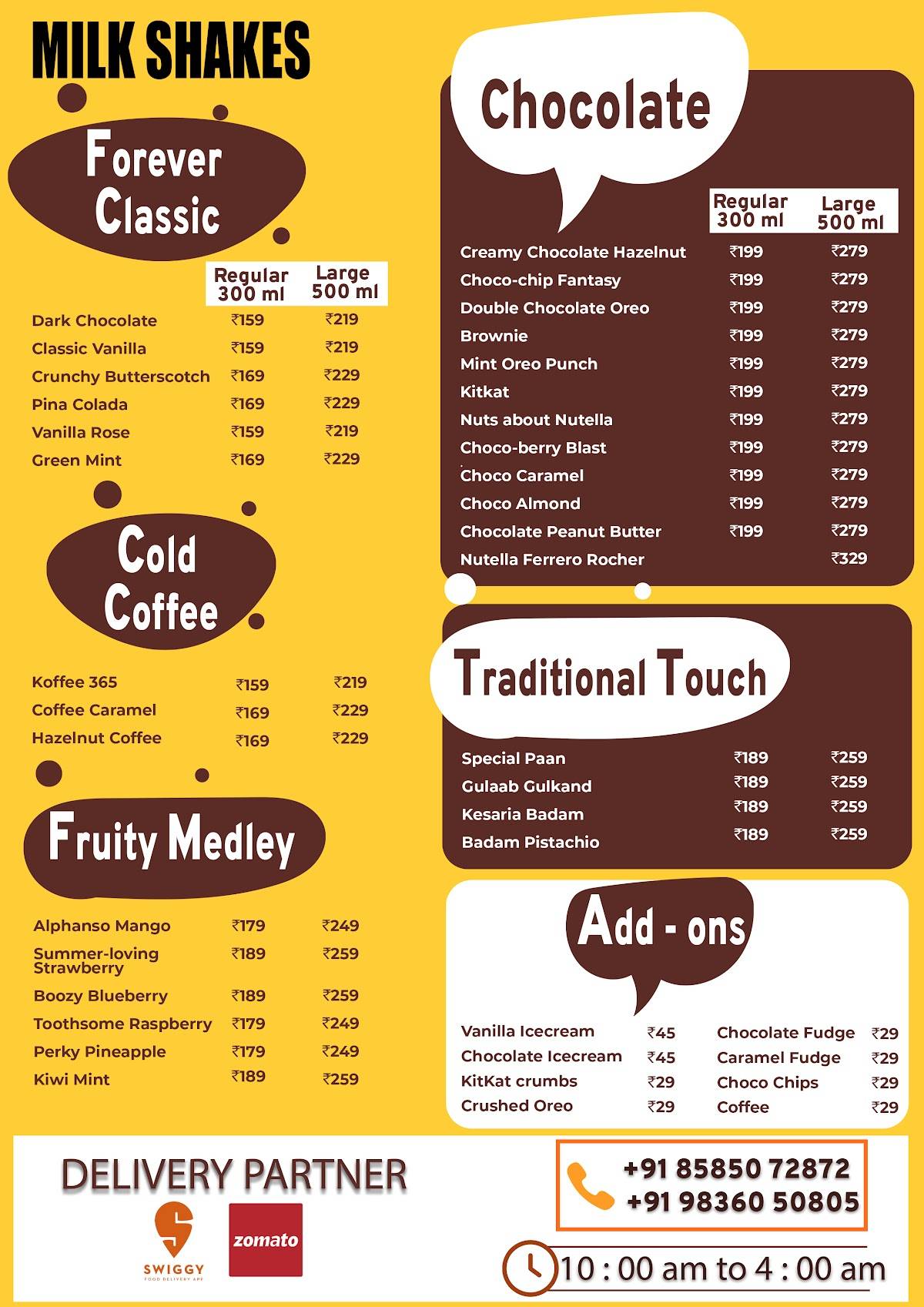 Menu at The Perfect Blend, South Dum Dum
