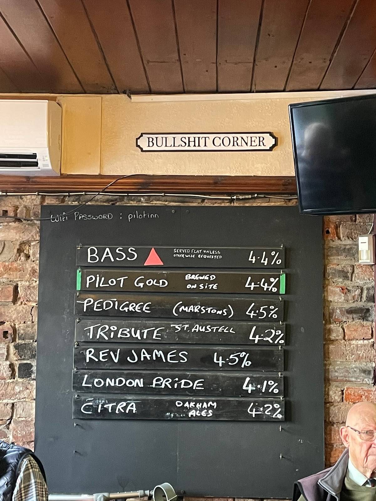 Menu at The Pilot of Mumbles pub & bar, The Mumbles