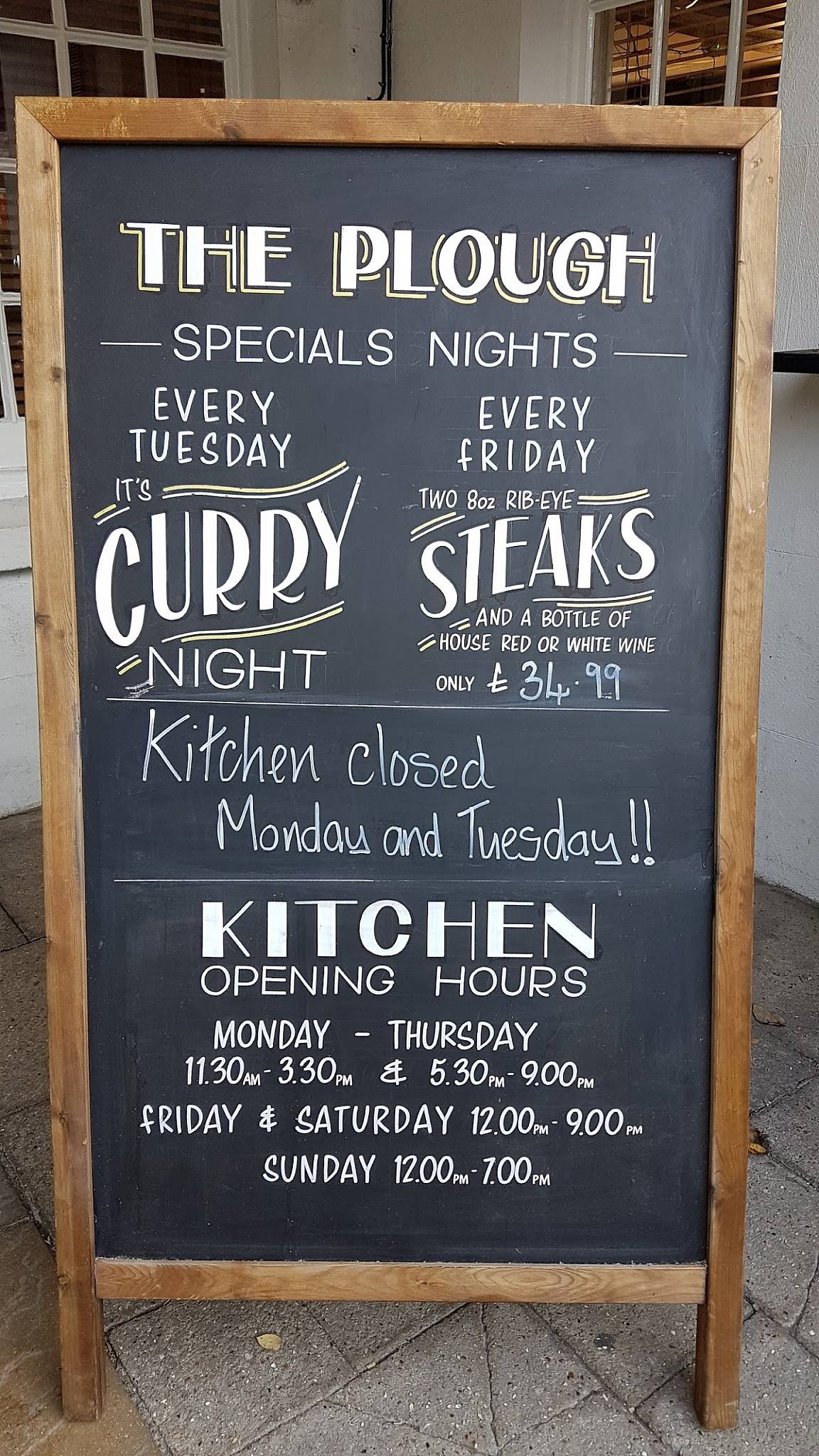 Menu at The Plough of Henfield pub & bar, Henfield