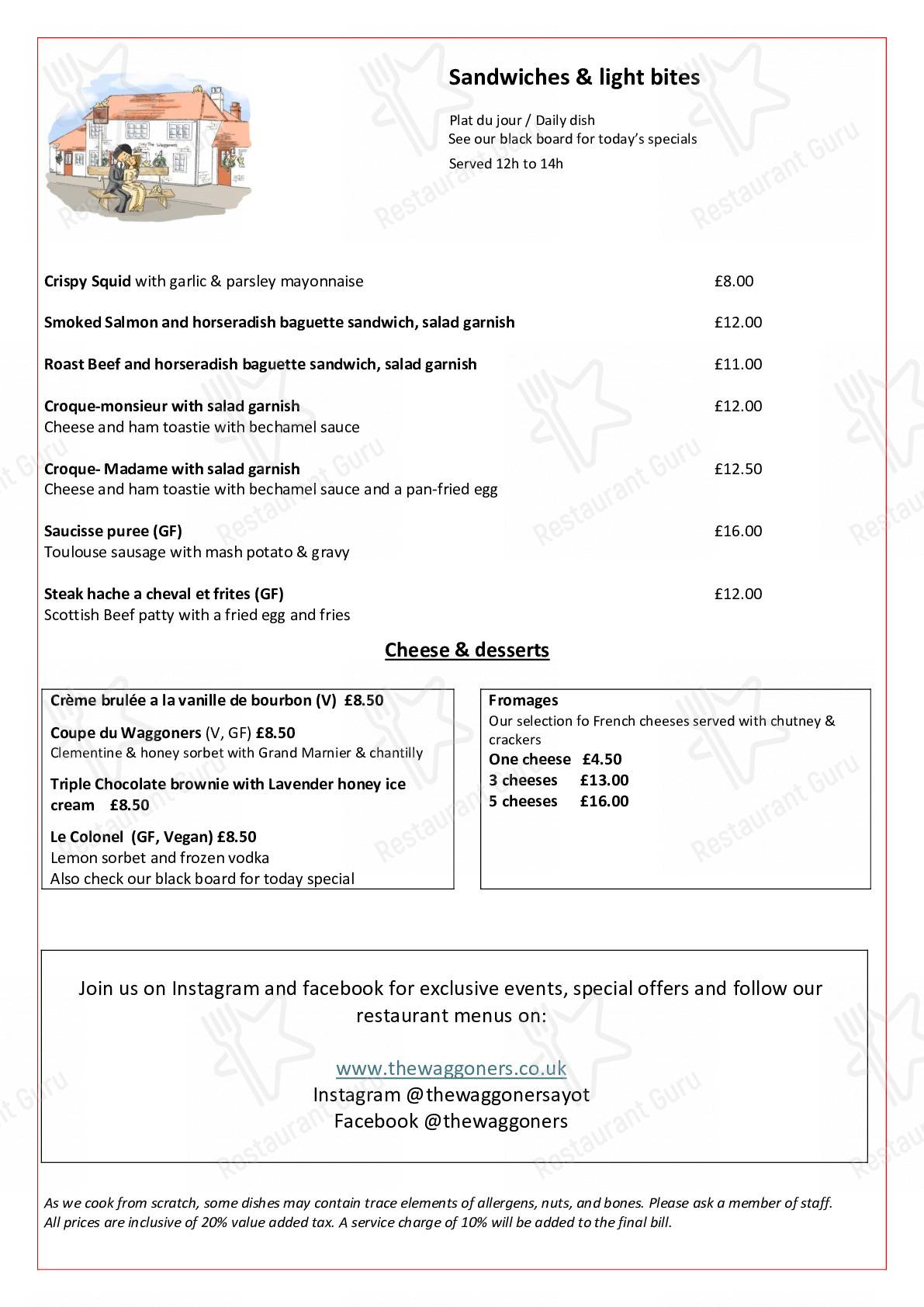 Menu at The Red Lion pub & bar, Knebworth