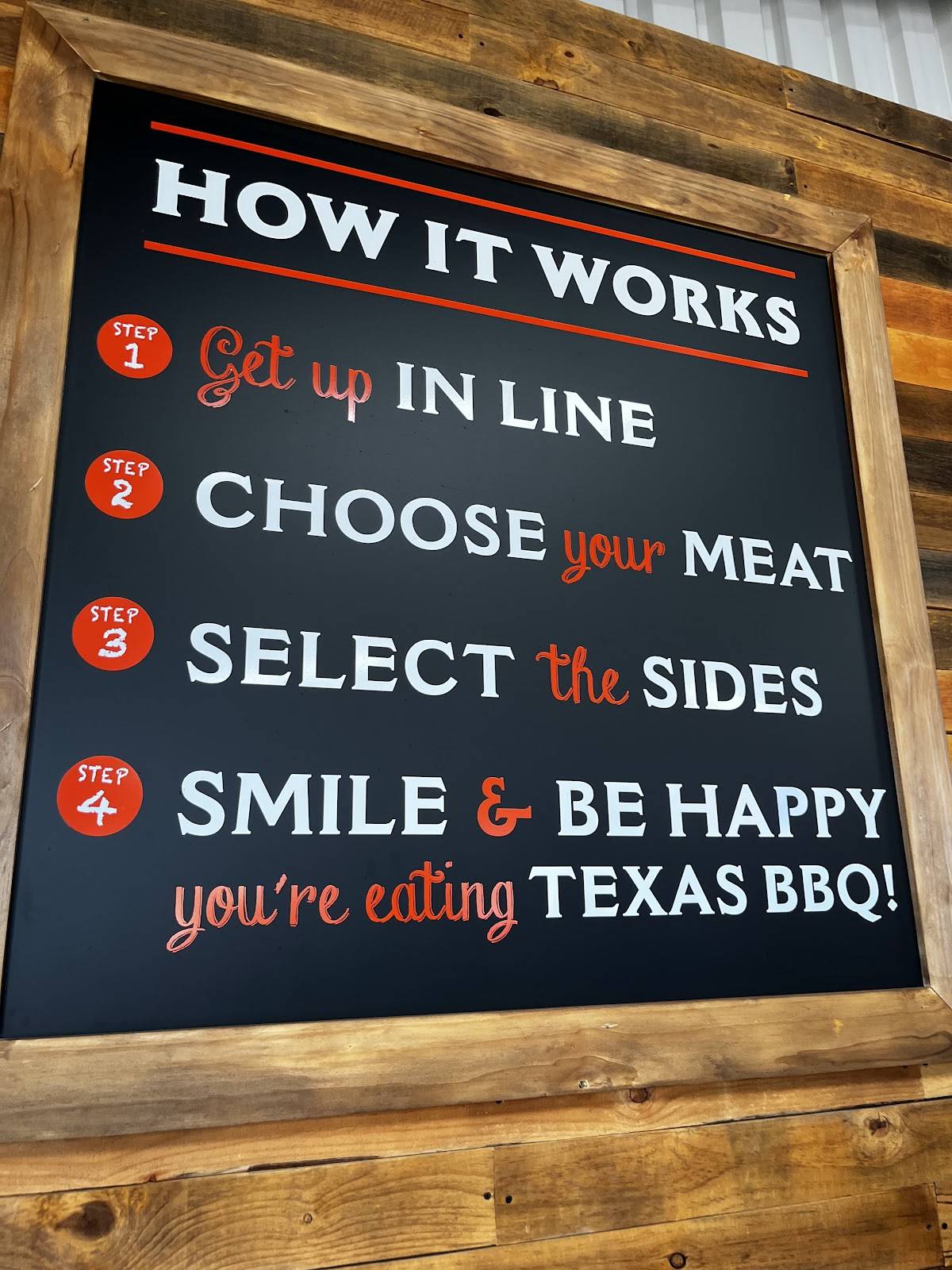 Menu at The Salt Slab BBQ, South Africa