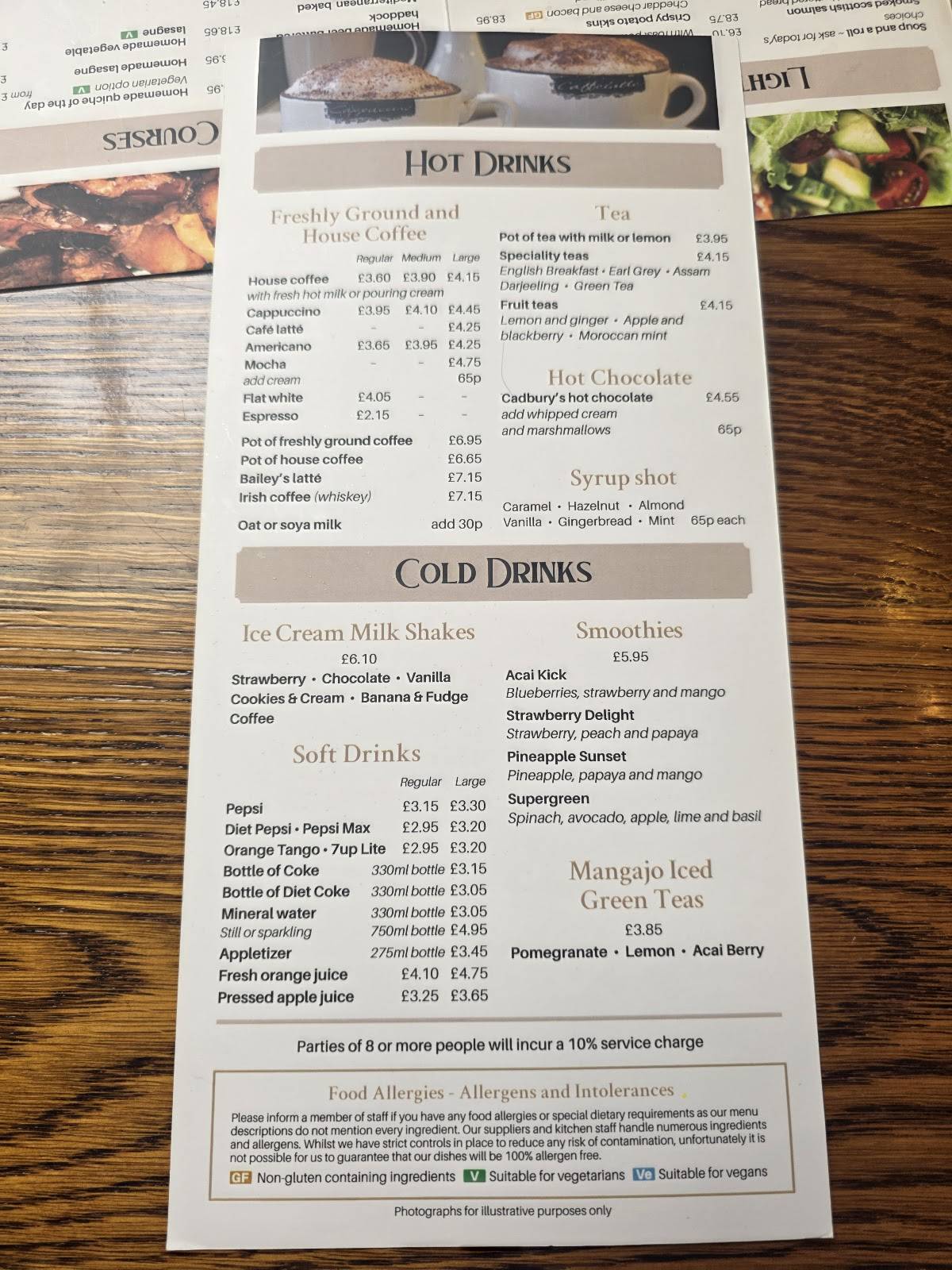Menu at The Soup Kitchen restaurant, Stafford