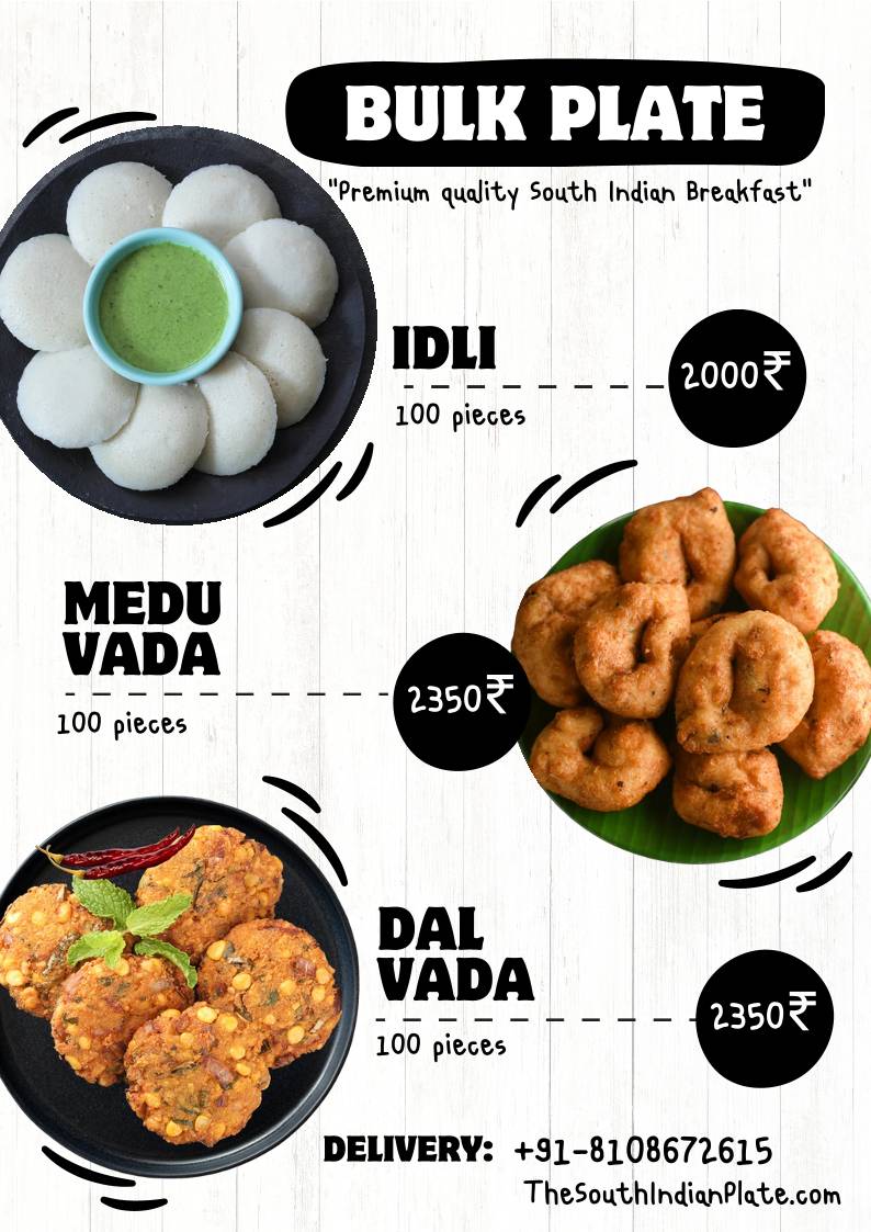 Menu at The South Indian Plate, Mumbai