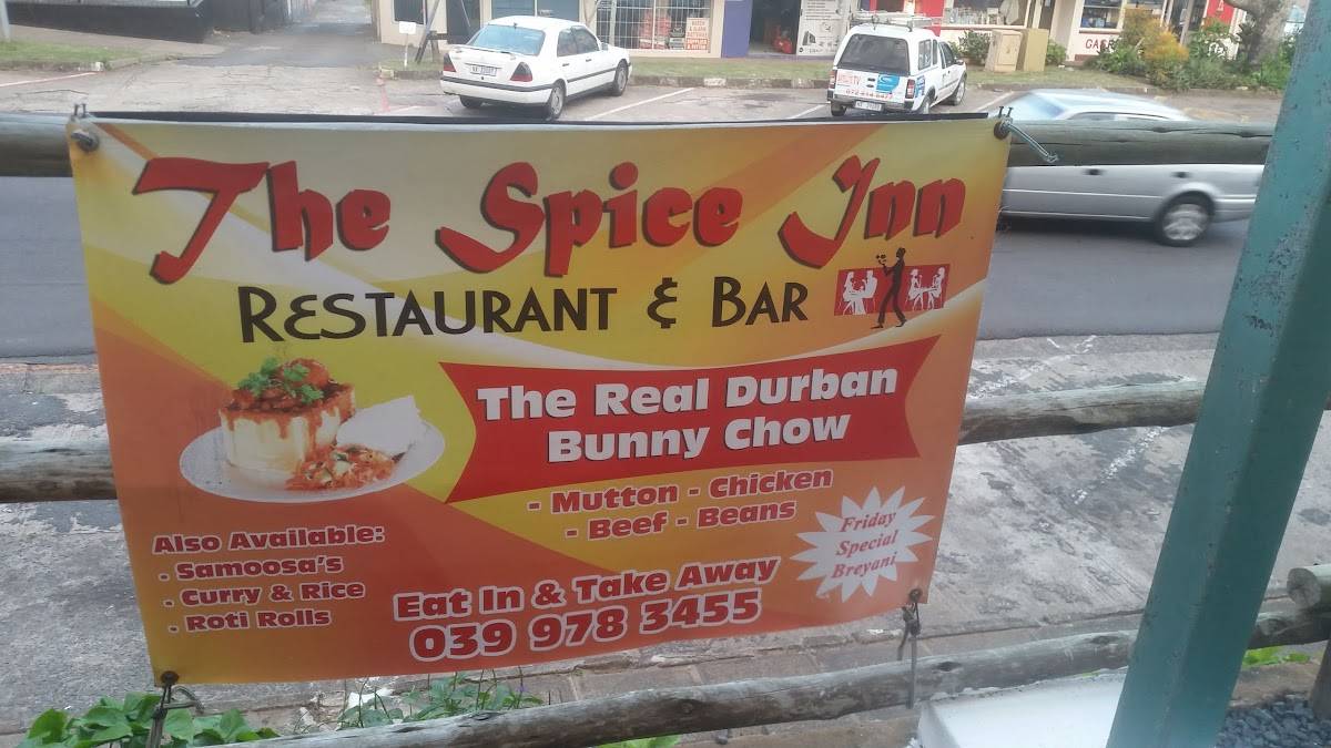 Menu at The Spice Inn UNDER NEW MANAGEMENT restaurant, Scottburgh