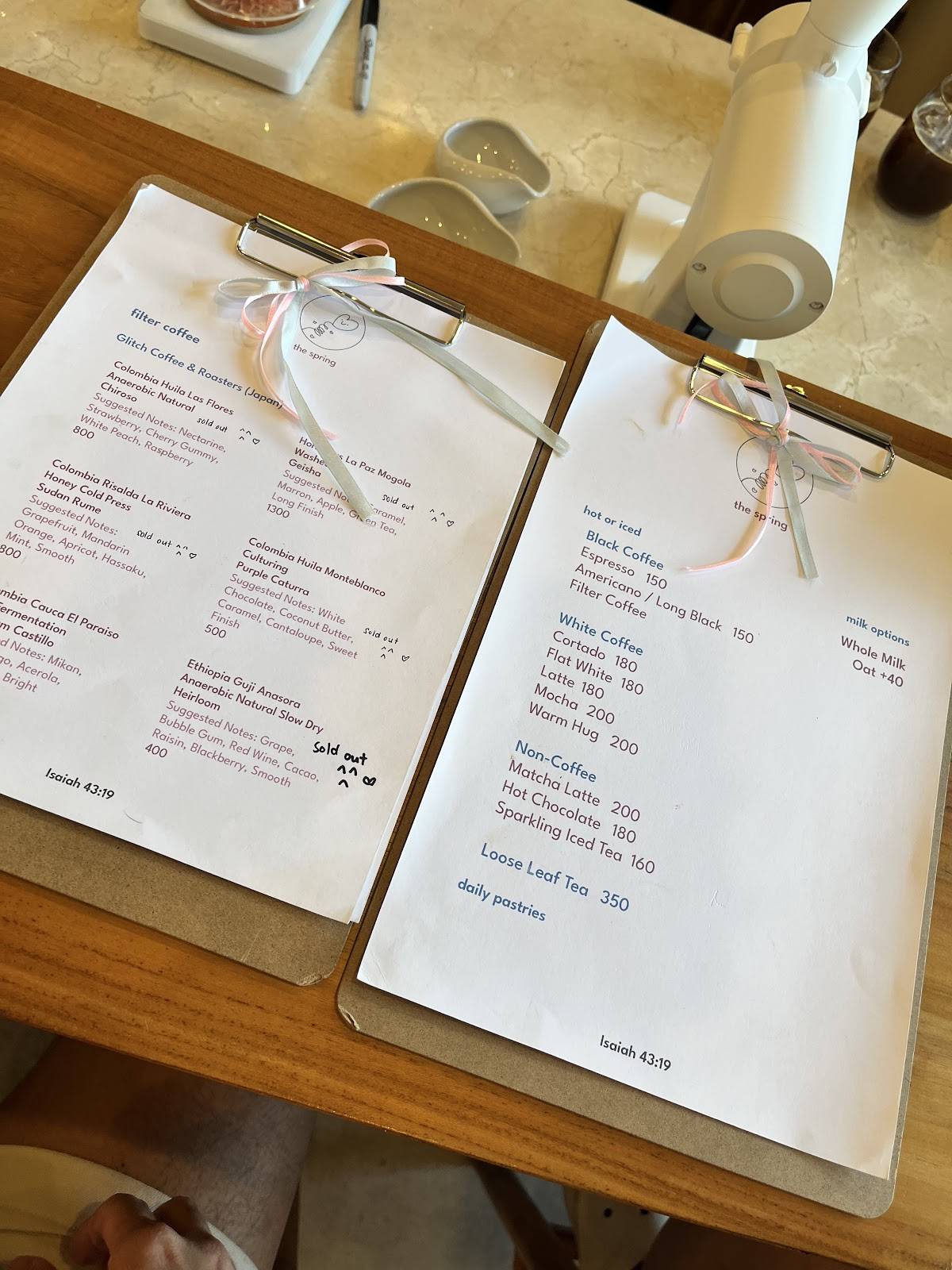 Menu at The Spring, Cebu City