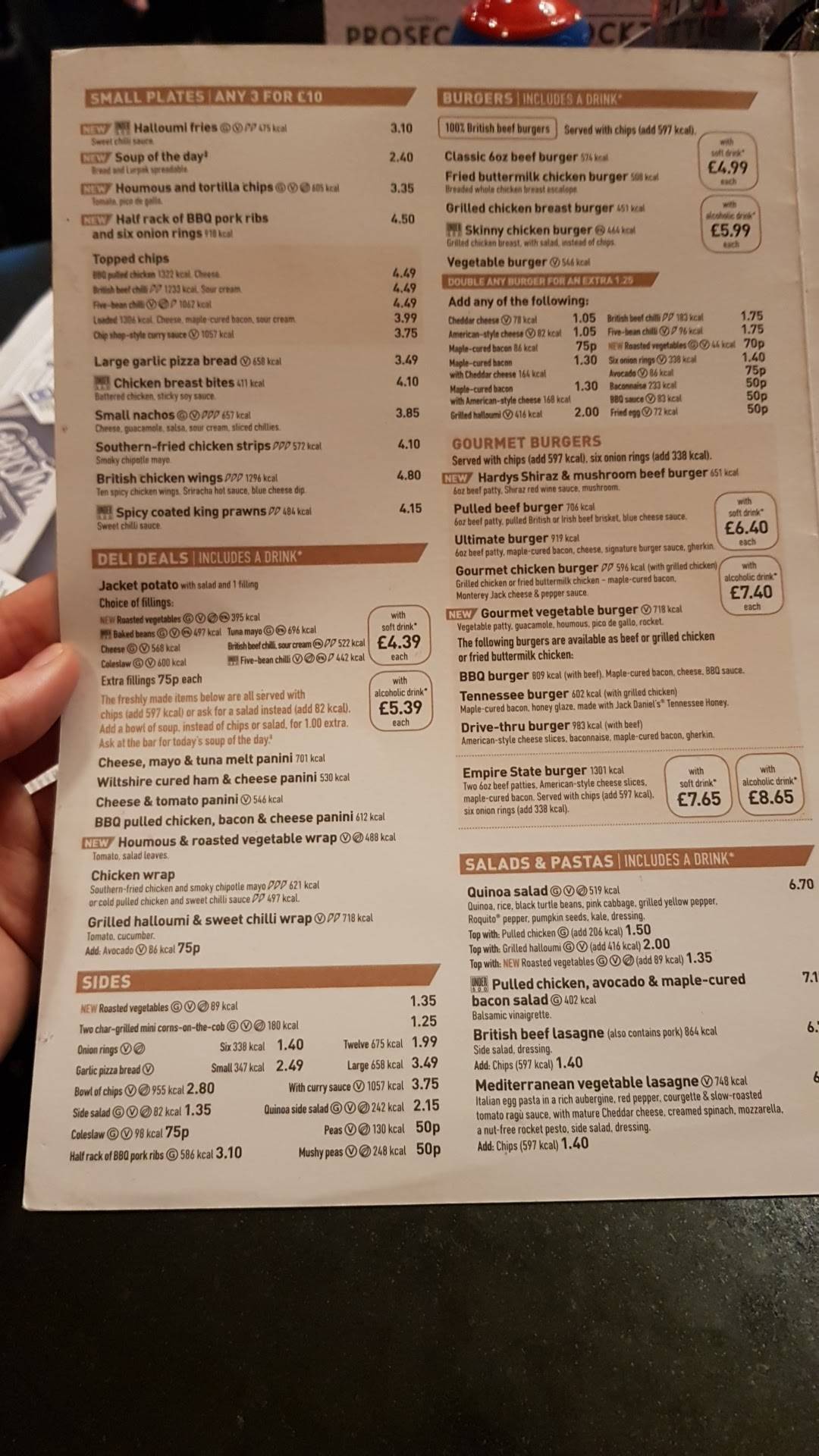 Menu at The Square Sail - JD Wetherspoon pub & bar, Lincoln