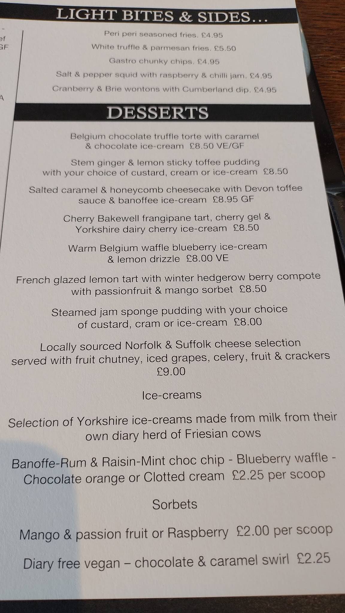 Menu at The Stag pub & bar, Norwich