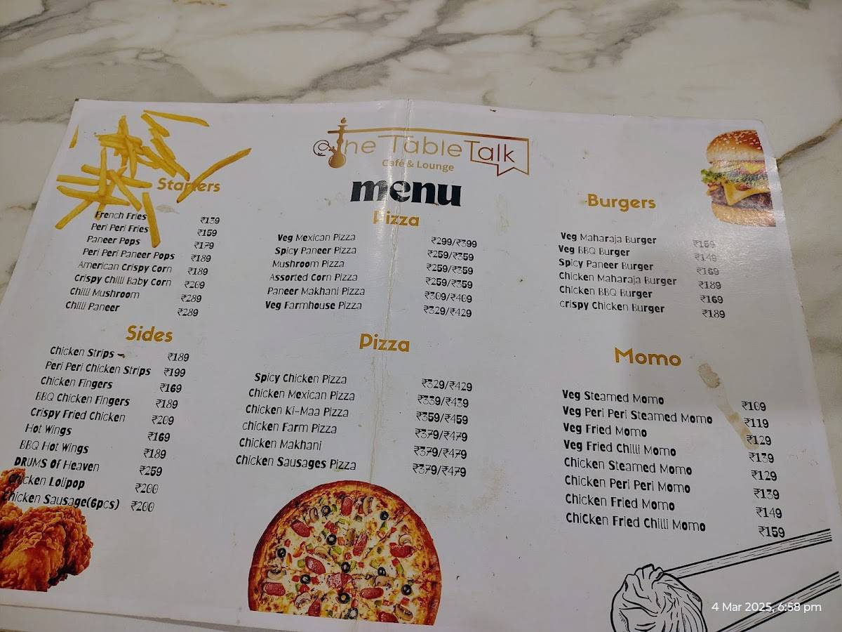 Menu at The Table Talk Cafe coochbehar, Cooch Behar