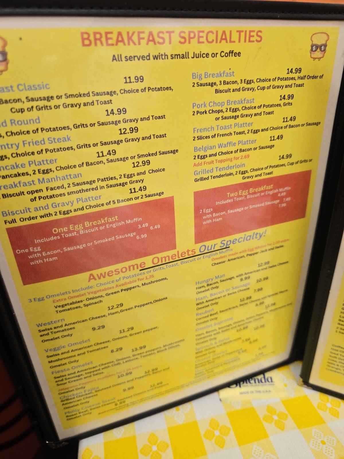 Menu at The Toast Cafe, Fruitland Park