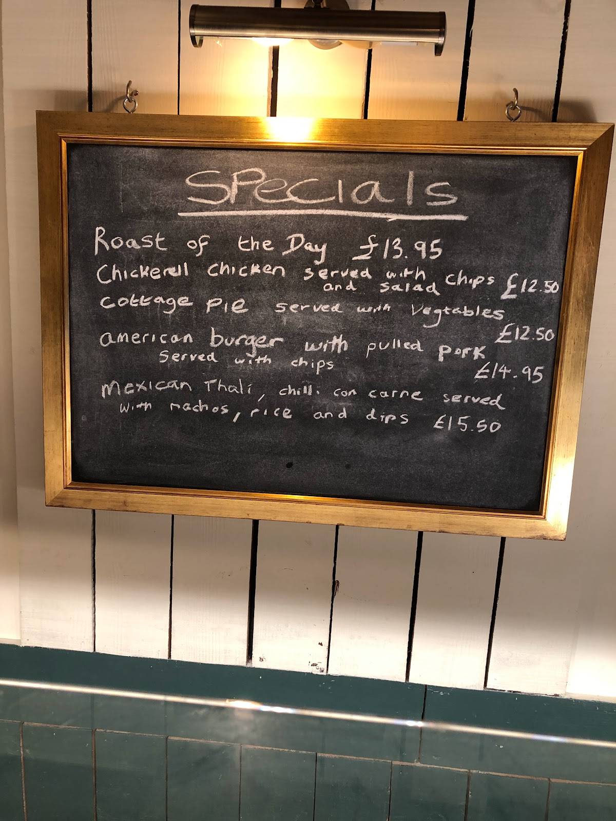 Menu at The Turks Head pub & bar, Weymouth