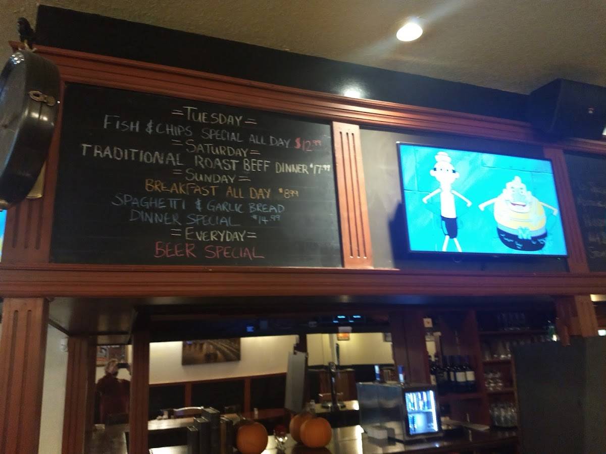 Menu at The Union Jack Pub, Brockville