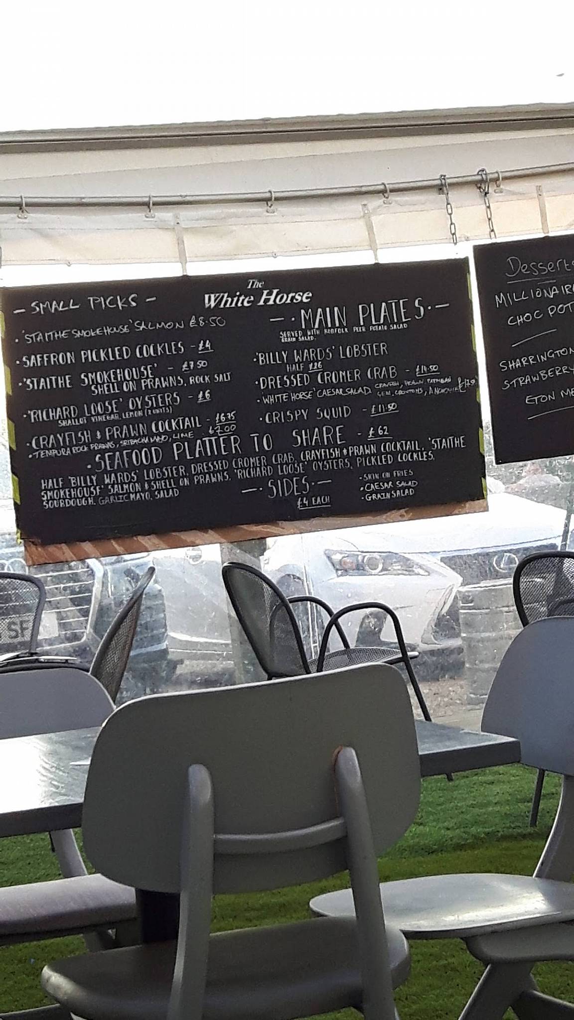 Menu at The White Horse Brancaster Staithe pub & bar, Brancaster, Main Road