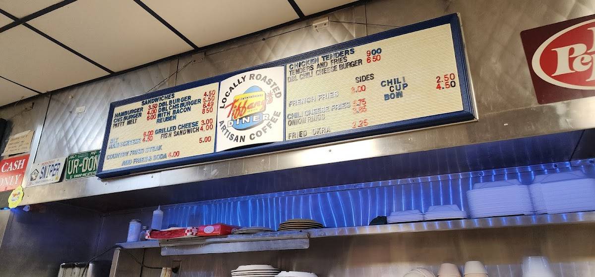 Menu at Tiffany's Original Diner restaurant, Maplewood