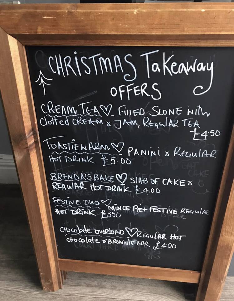 Menu at Tiffins Tea & Coffee House, Long Melford