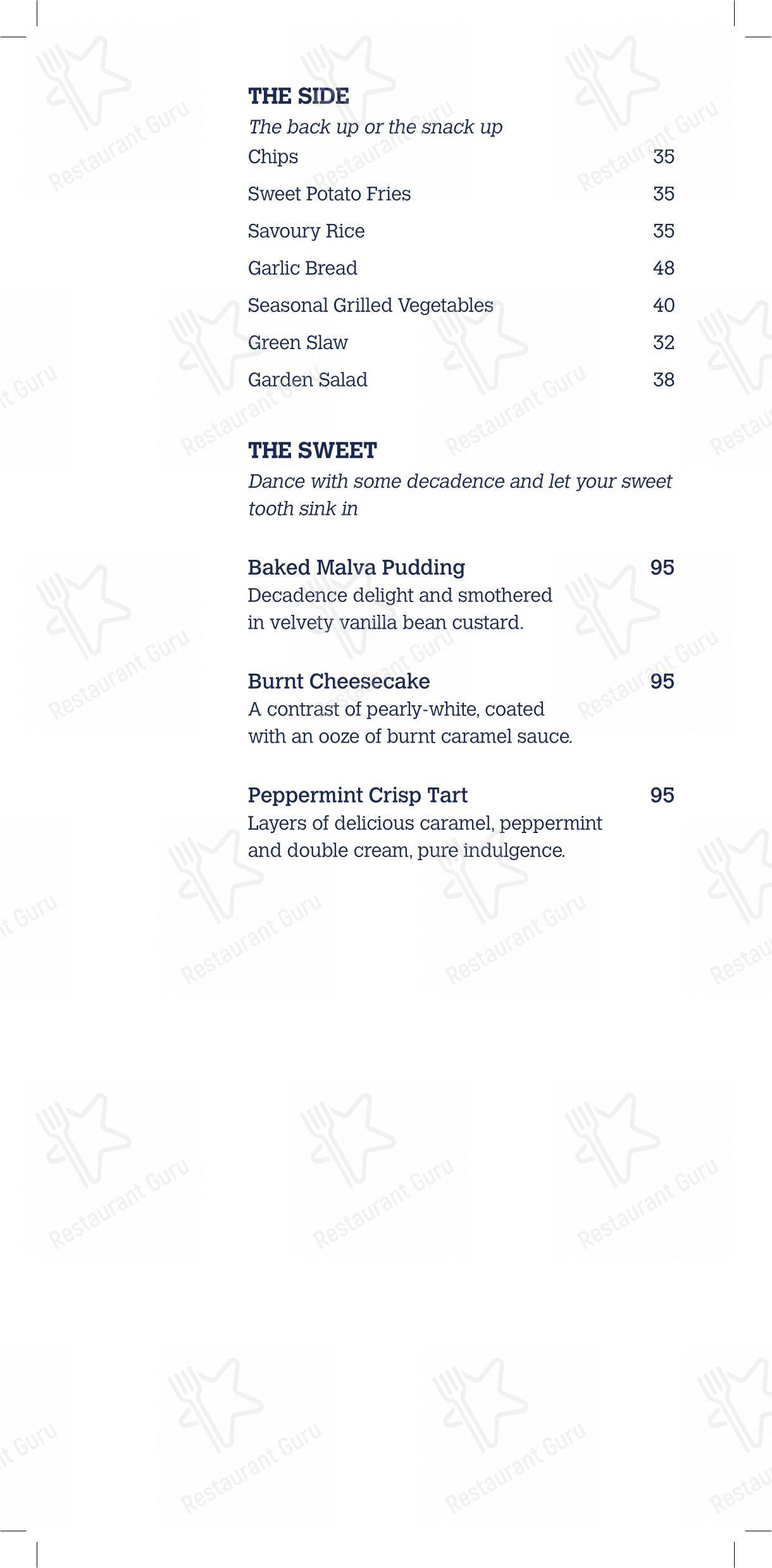 Menu at Tightline Salta restaurant, Umdloti