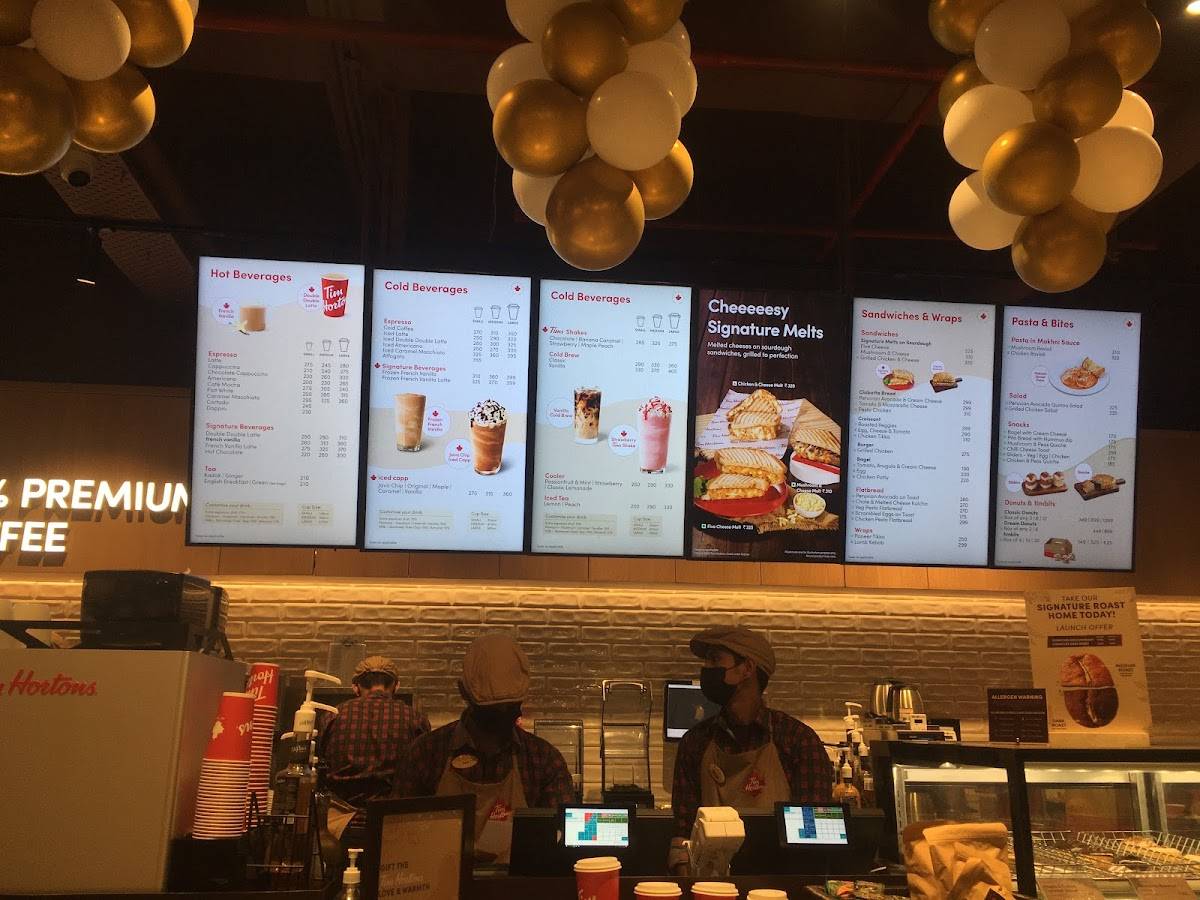 Menu at Tim Hortons, Noida