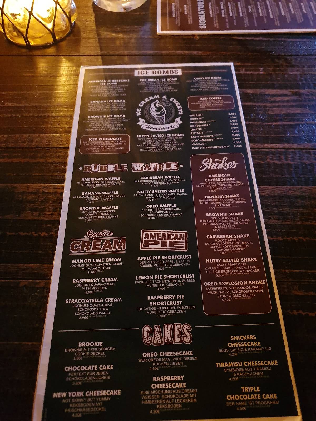Speisekarte von Timberjacks Kassel steakhaus, Kassel