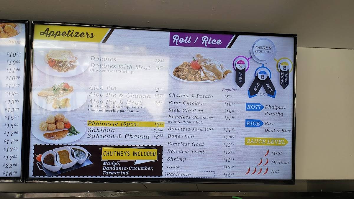 Menu at Wicked Carib, Caribbean Food Culture restaurant, Toronto