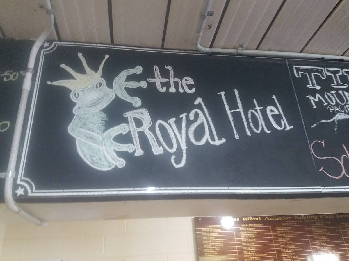 Menu at Royal Hotel restaurant, West End