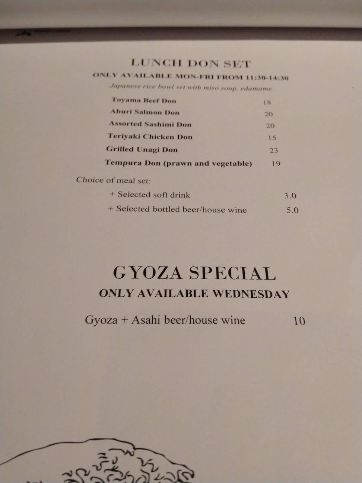 Menu at Toyama Stonegrill / Japanese Cuisine restaurant, Adelaide