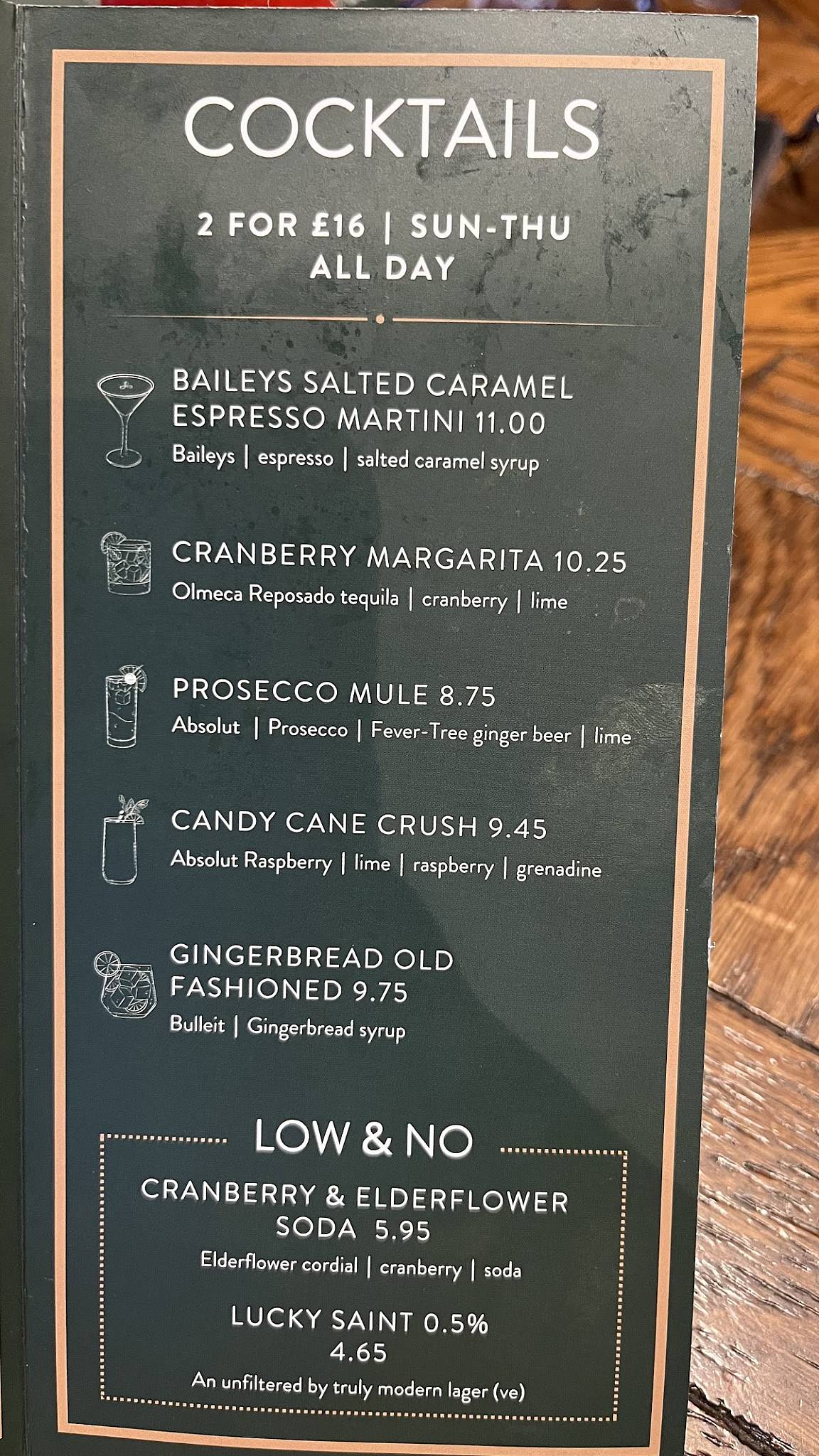 Menu at Traitors Gate pub & bar, London