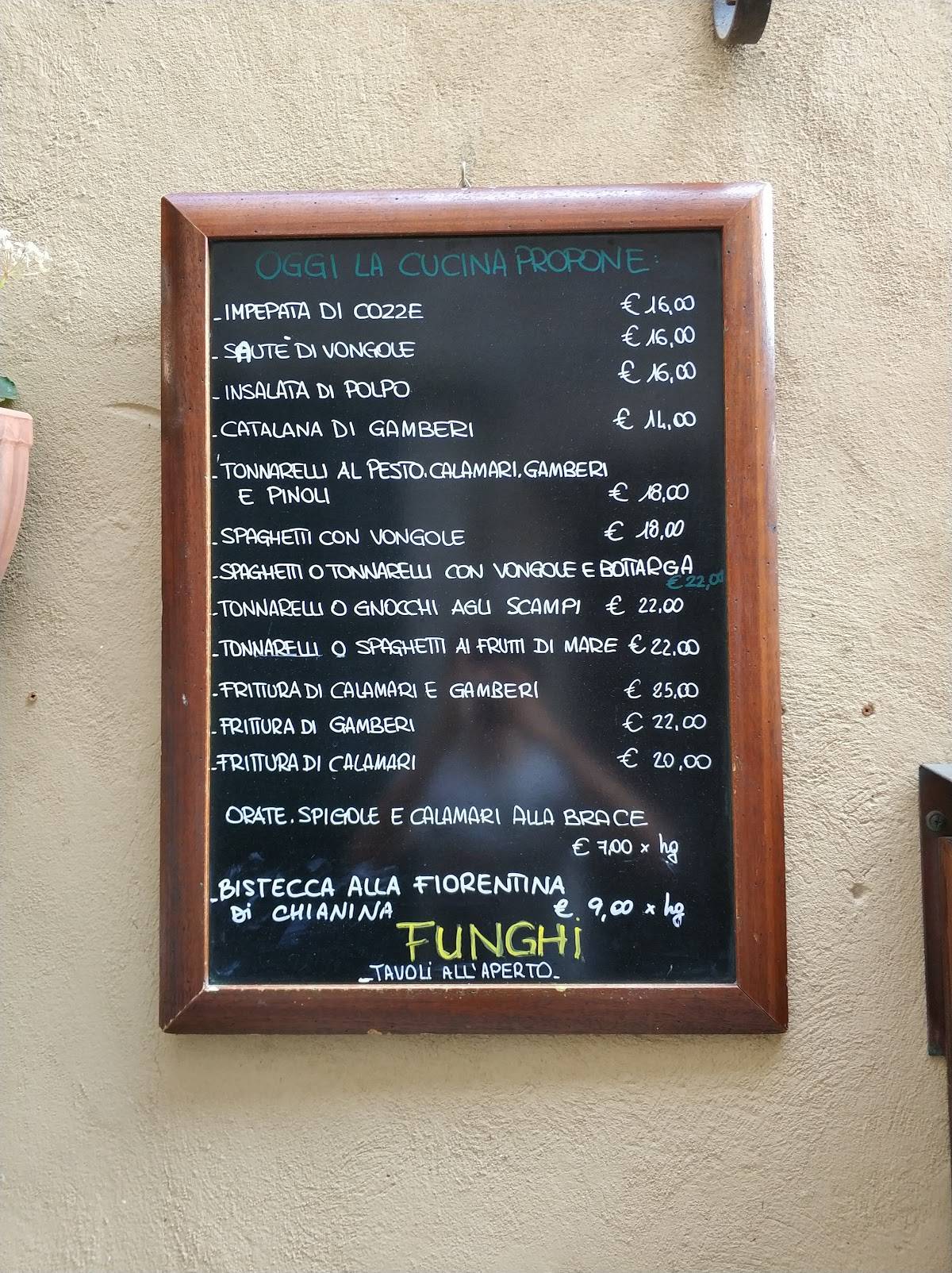 Menu da Trattoria Da Carla ristorante, Capalbio