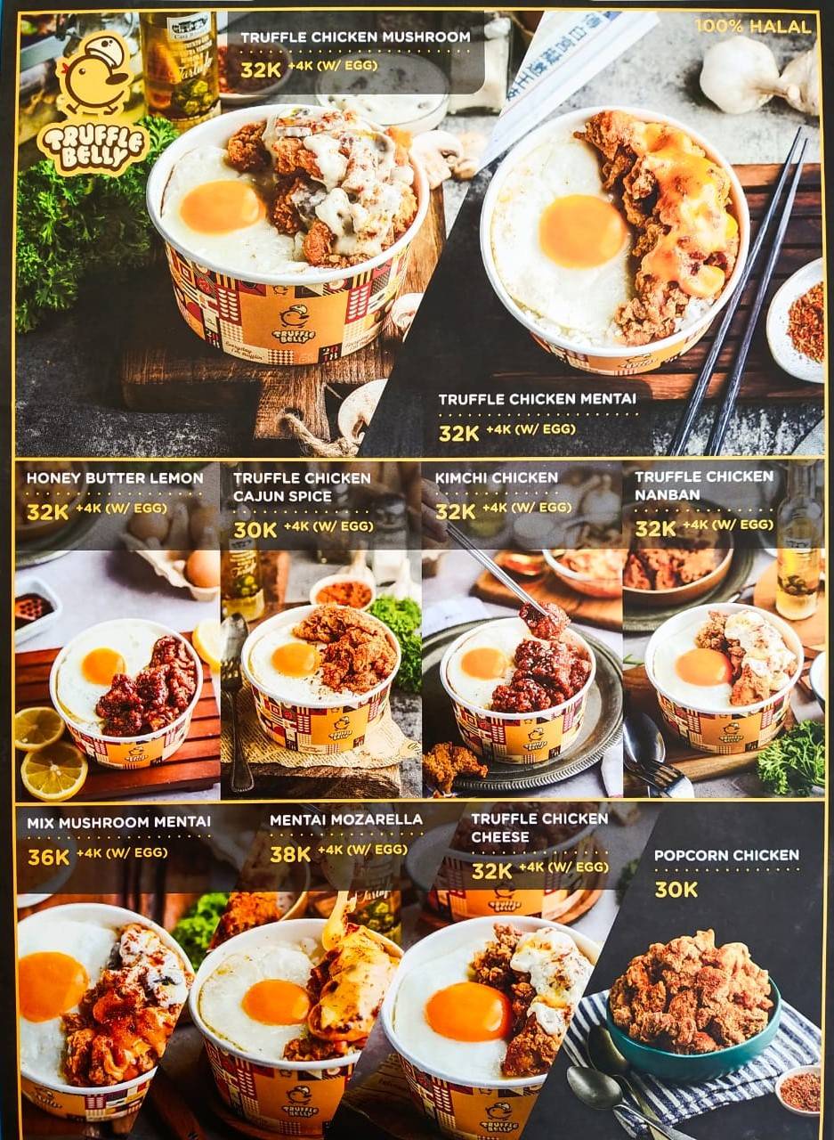 Menu at Truffle Belly Menteng restaurant, Central Jakarta
