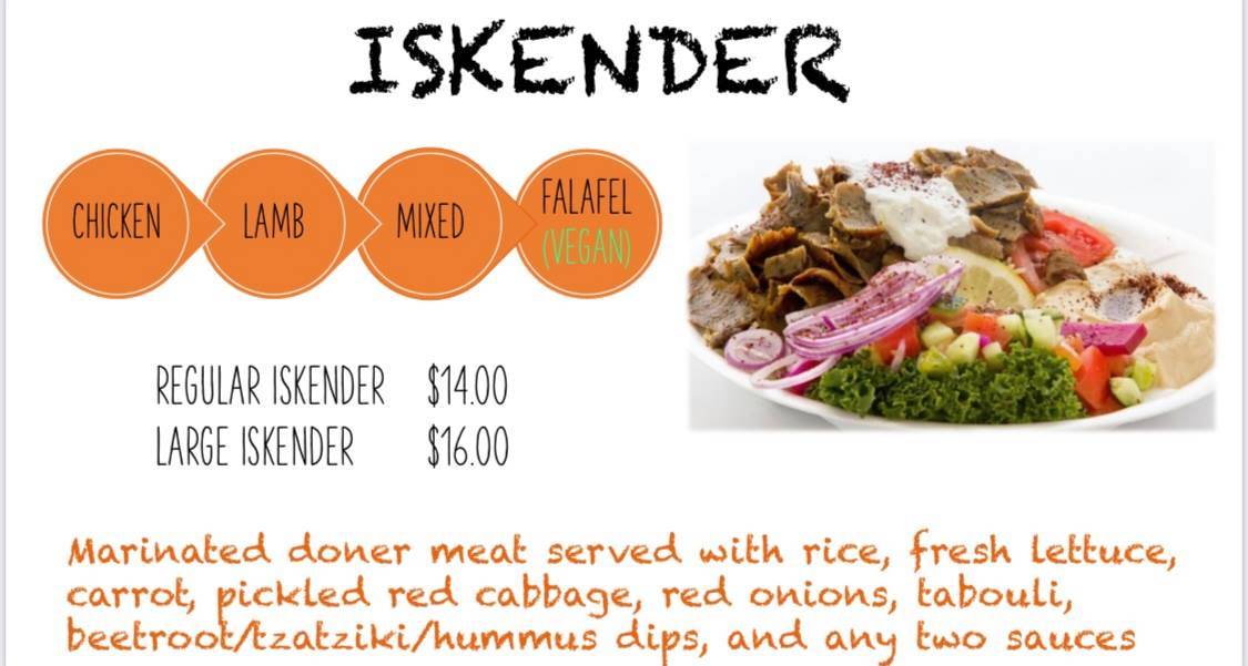 Menu at Turkish Master Kebab, Whangamata