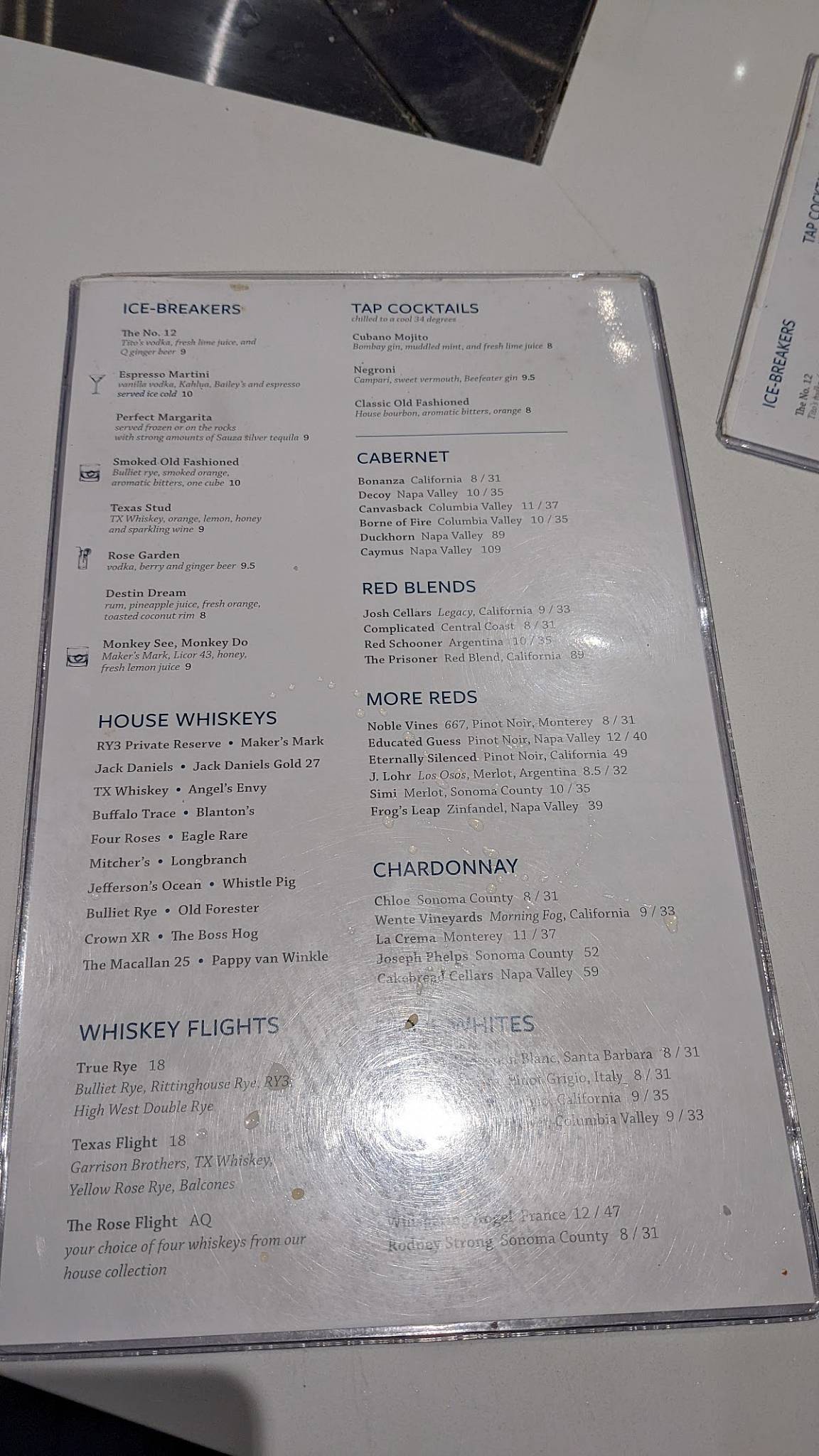 Menu at Twelve Kitchen + Cocktails restaurant, Tyler