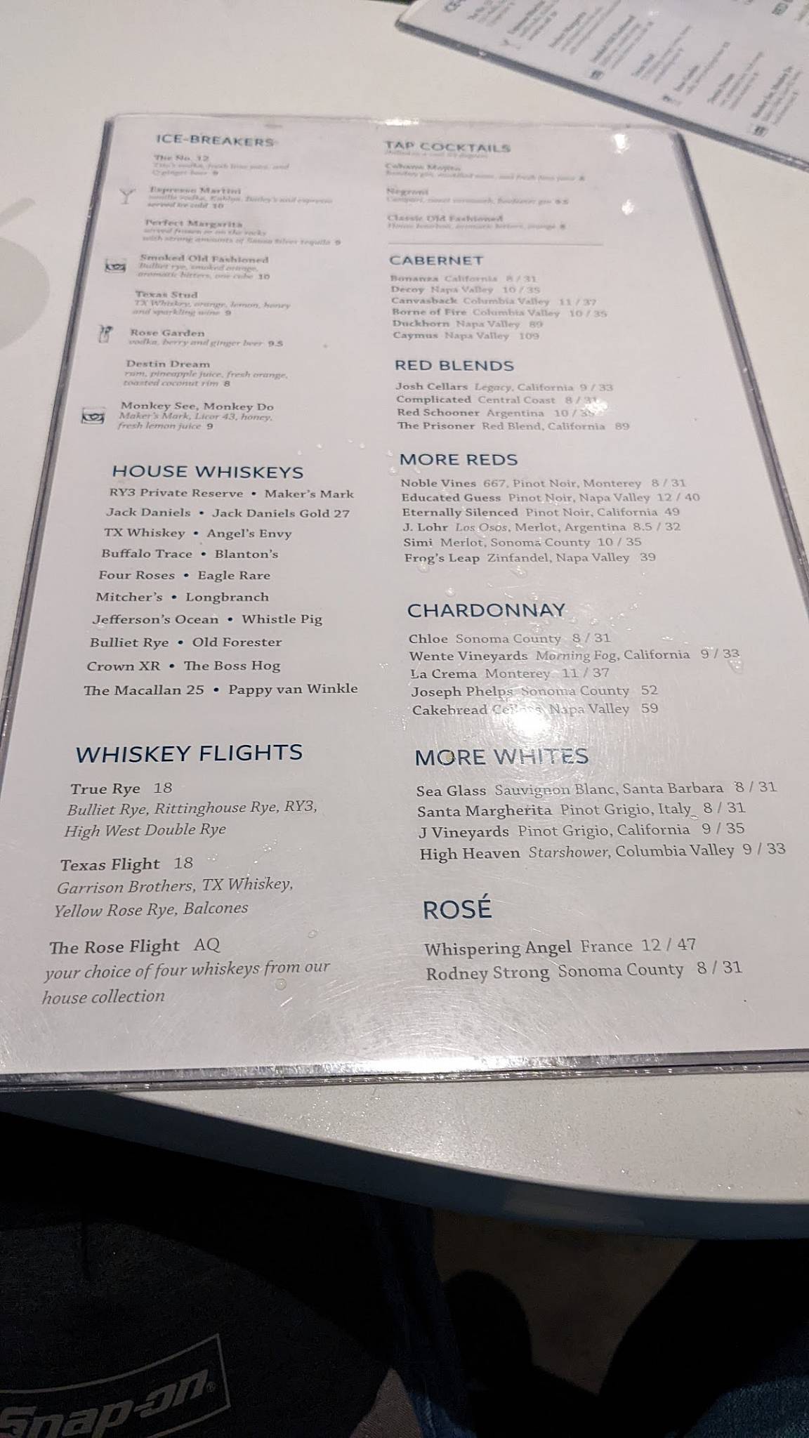 Menu at Twelve Kitchen + Cocktails restaurant, Tyler