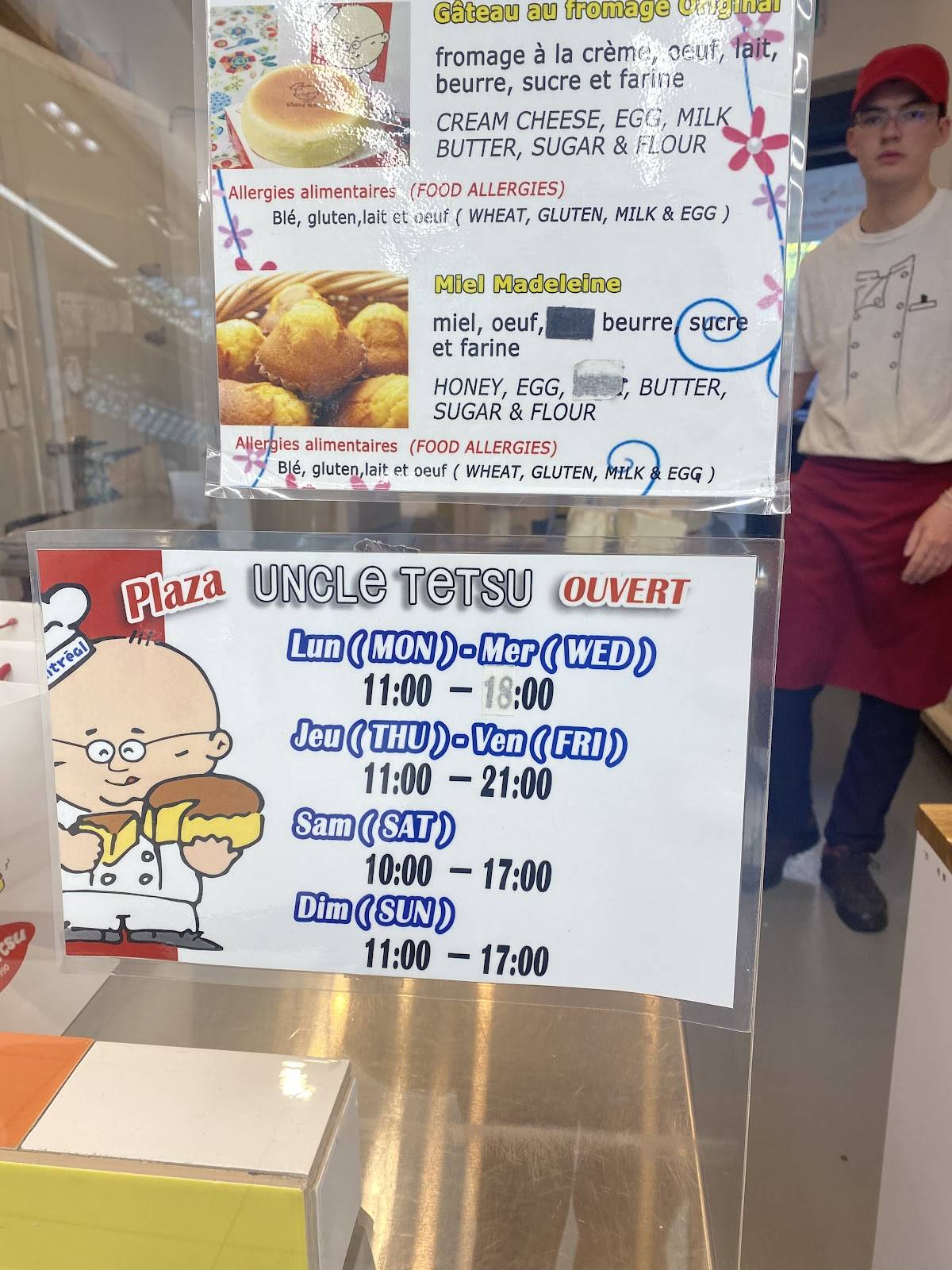 Menu at Uncle Tetsu Plaza Côte-des-Neiges desserts, Montréal, Chem. de ...