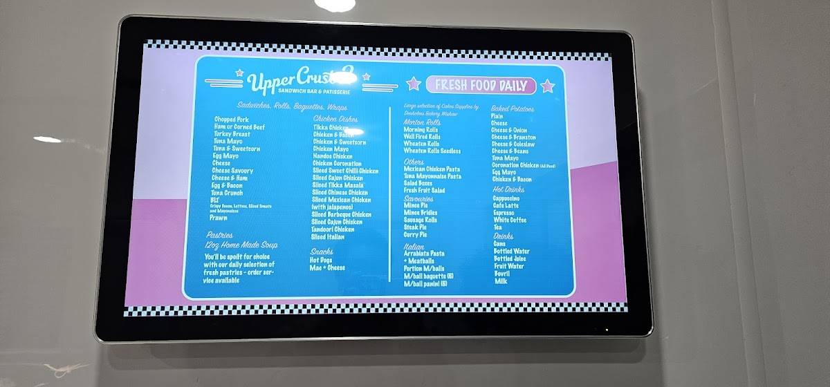 Menu at Upper Crust restaurant, Motherwell, 6 Muirhouse Rd
