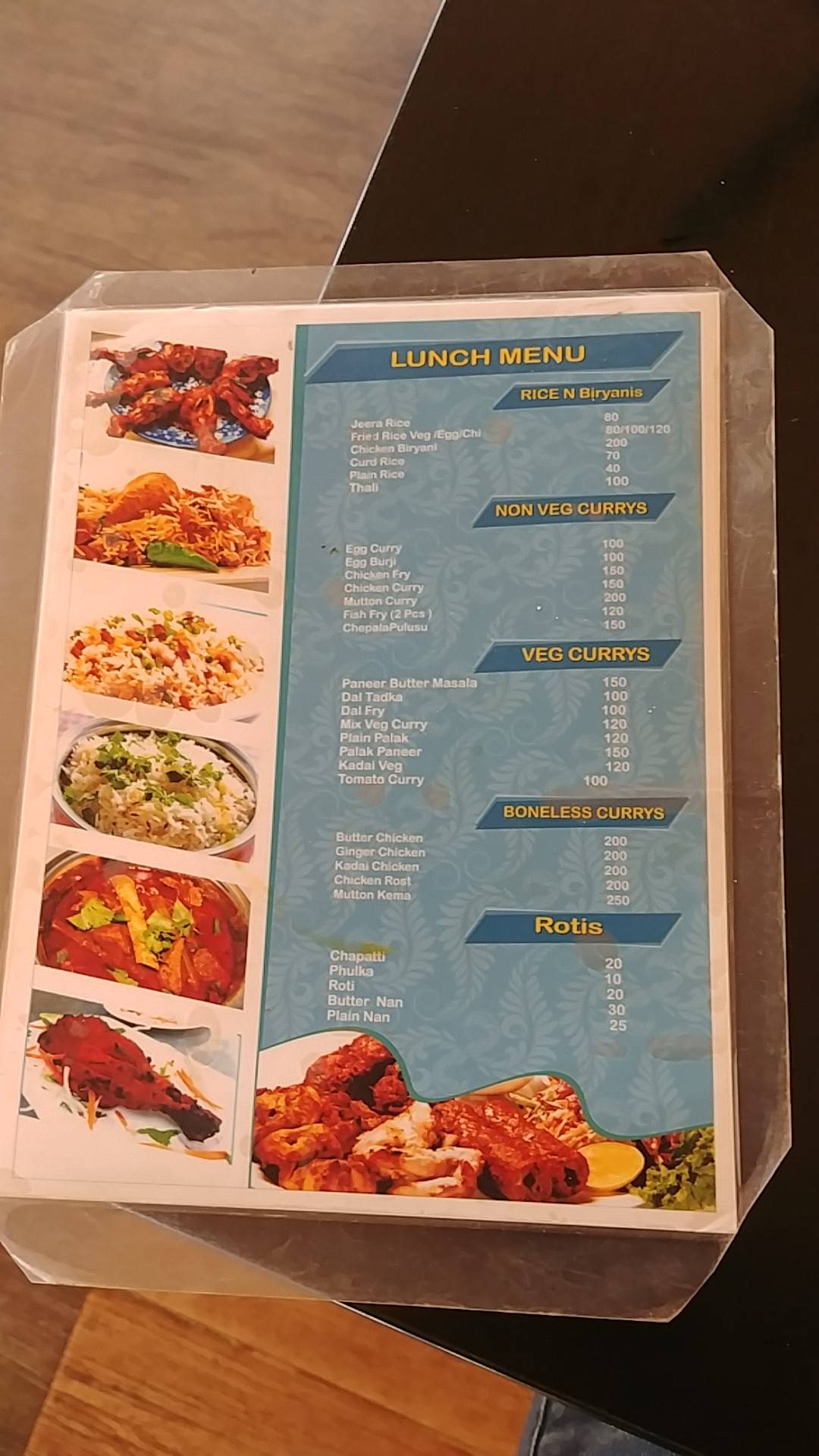 Menu at VJR Food Village, India, PG8C+47H