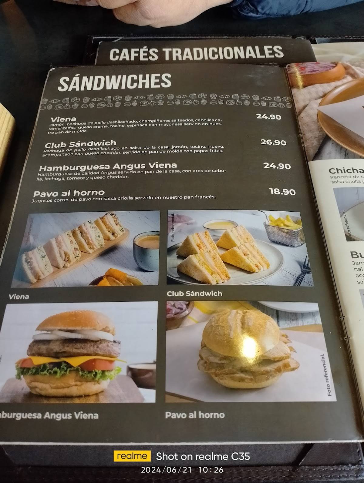 Carta del restaurante Viena Delicatessen, Pueblo Libre