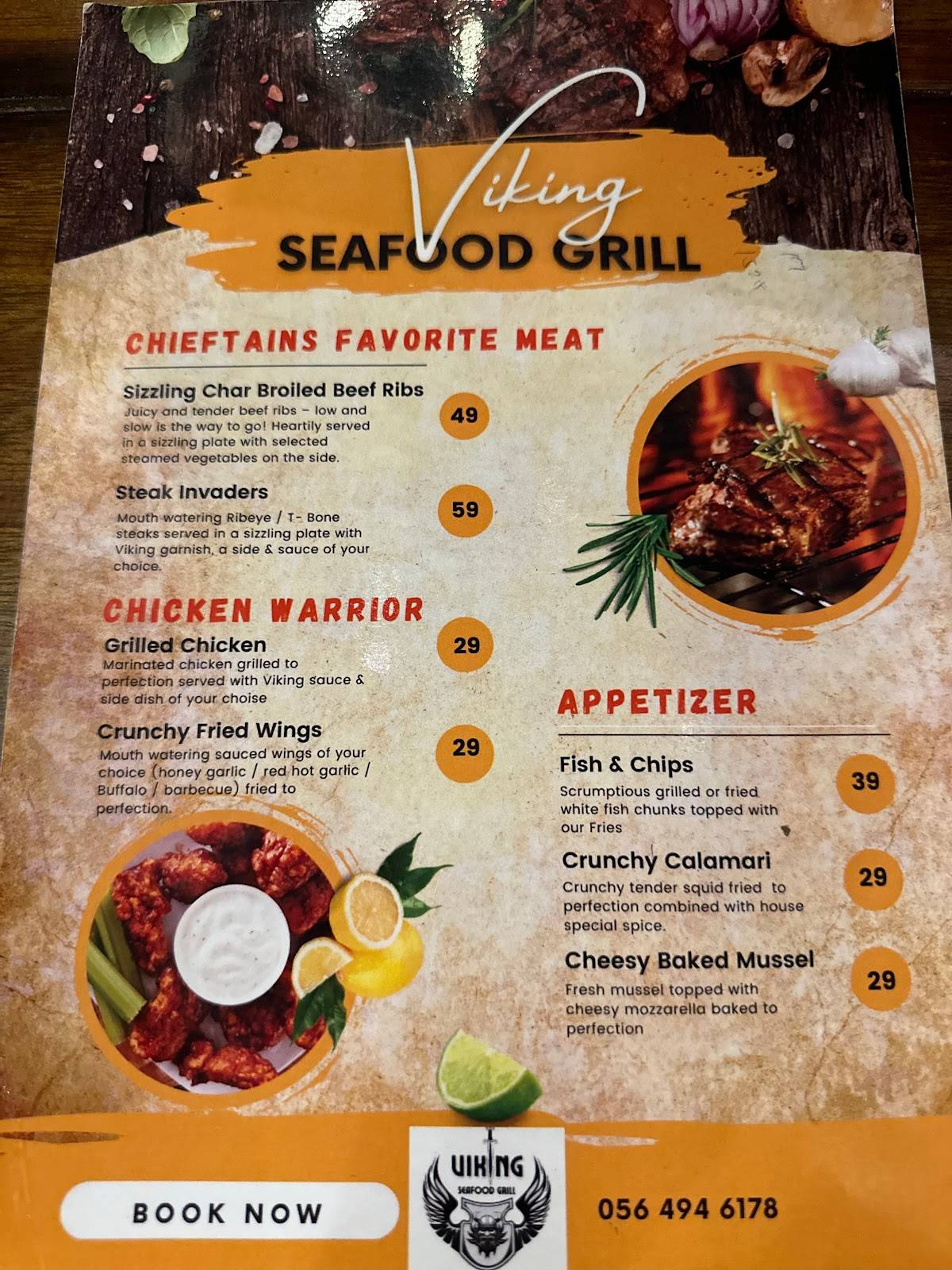 Menu at Viking Seafood Grill restaurant, Dubai, No D - 52 Al Maktoum Hospital Rd