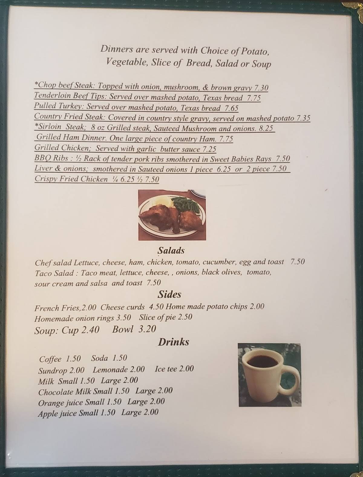 Carta de Village Lantern Restaurant, Cecil
