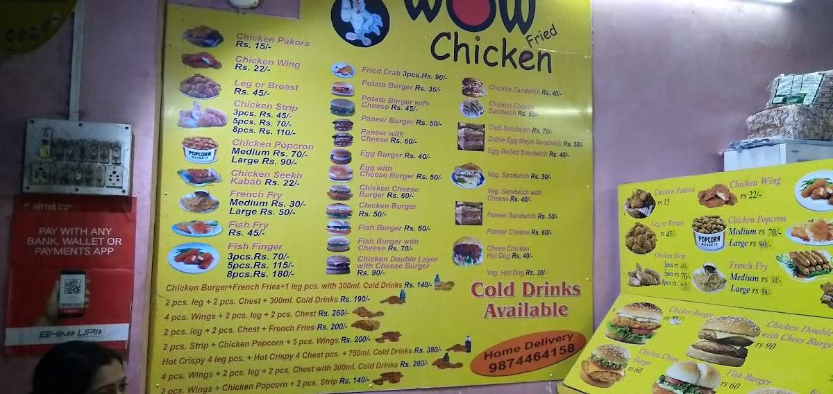 Menu at WOW Fried Chicken, Kolkata, JCP6+M8G