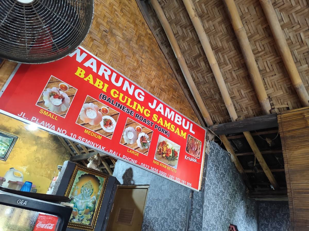 Menu at Warung Babi Guling Jambul restaurant, Mengwi