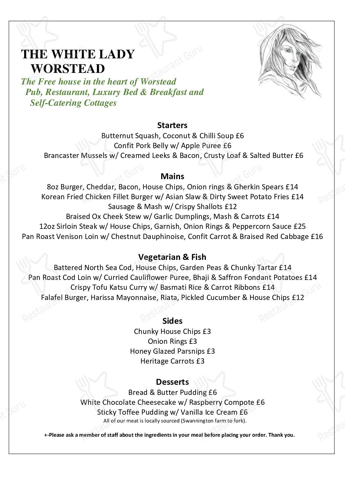 Menu at Wayford Bridge Inn restaurant, Stalham, Wayford Rd