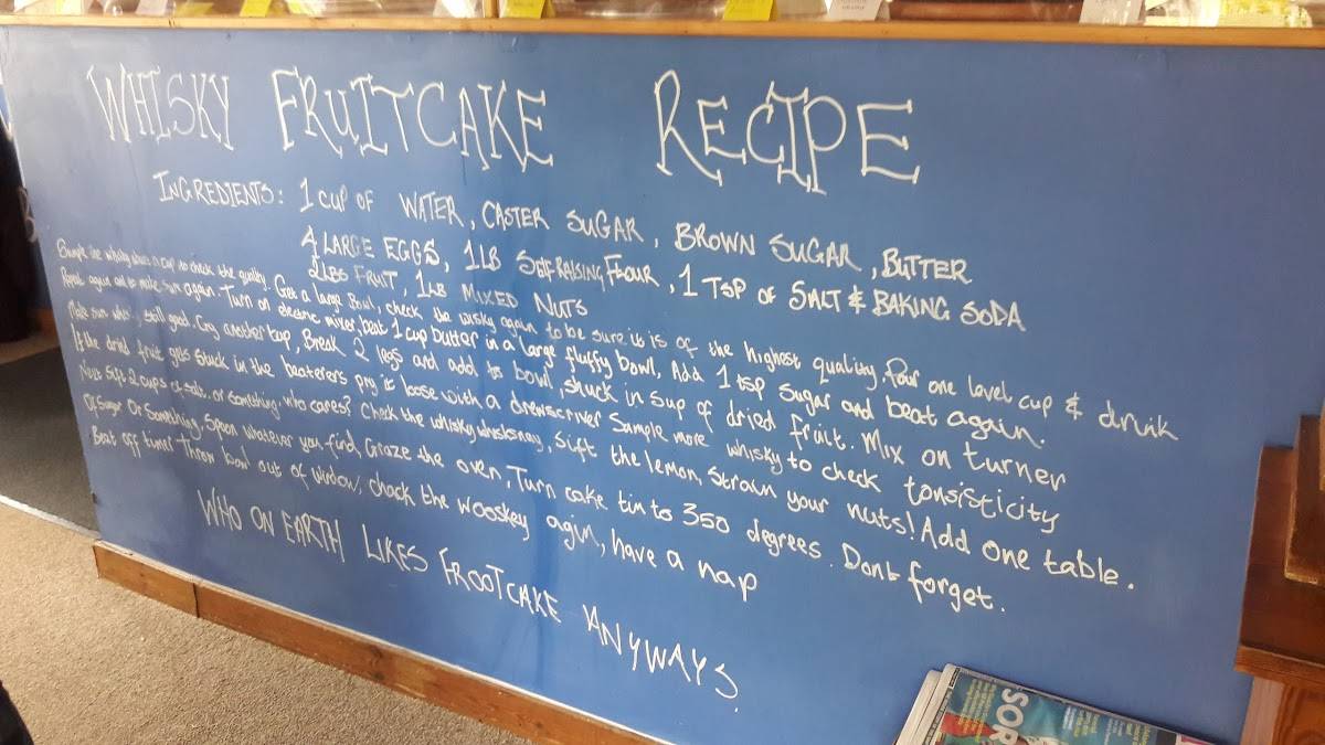 Menu at Wee Blether cafe, Kinlochard, B829