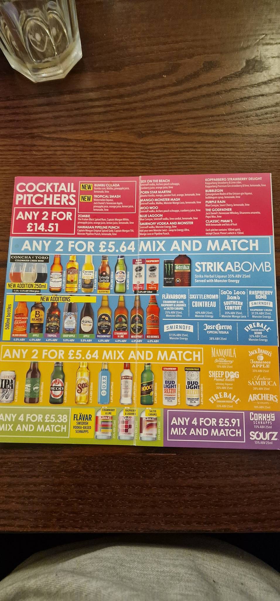 Menu at Wetherspoons pub & bar, Manchester, Piccadilly House