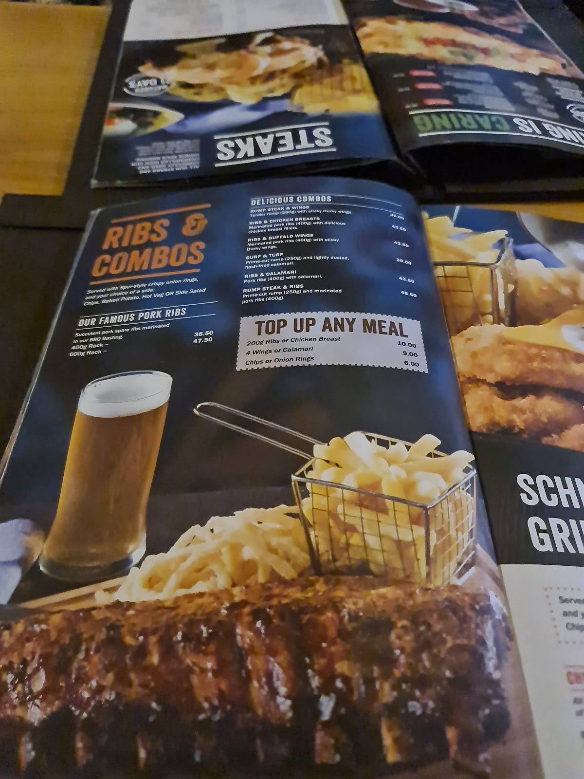 Menu at White Cloud Spur restaurant, Auckland