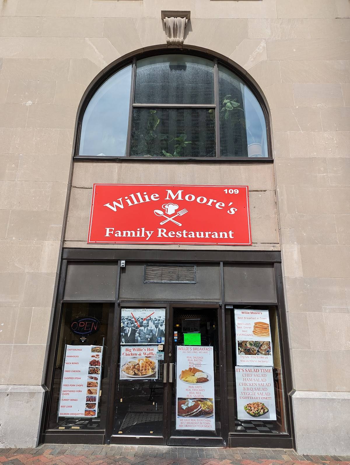 Menu at Willie Moore's Restaurant, Memphis